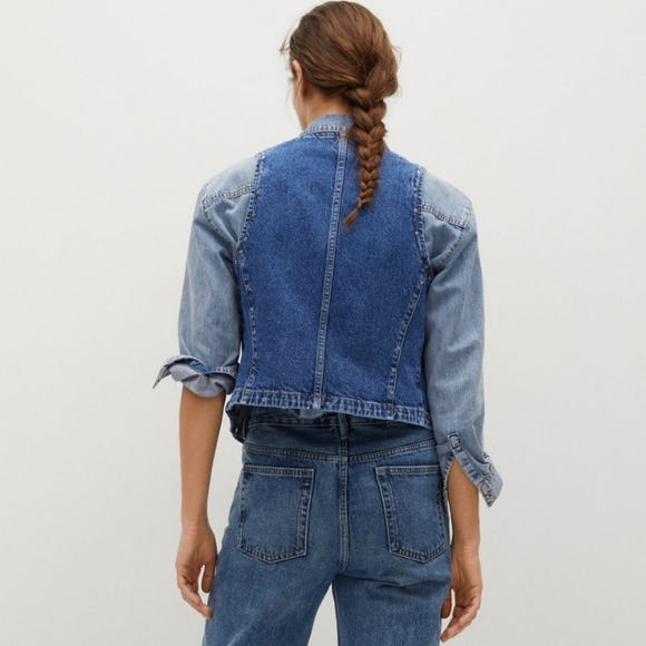 Mango | Jackets & Coats | Mango Western Relaxed Fit Silver Stud Trim ...